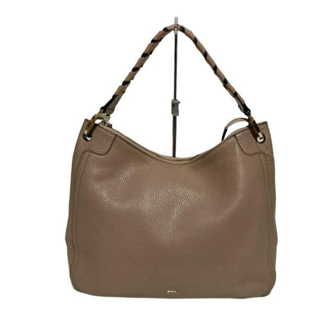 FURLA - FURLA(フルラ) ハンドバッグ - ピンクベージュ レザーの FURLA - FURLA(フルラ) ハンドバッグ - ピンクベージュ レザーの