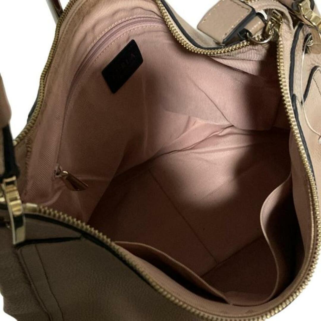 FURLA - FURLA(フルラ) ハンドバッグ - ピンクベージュ レザーの FURLA - FURLA(フルラ) ハンドバッグ - ピンクベージュ レザーの
