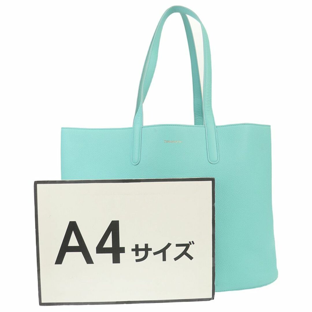 Tiffany & Co. - ティファニー トートバッグ 中古 ブルー レザー Tiffany & Co. - ティファニー トートバッグ 中古 ブルー レザー