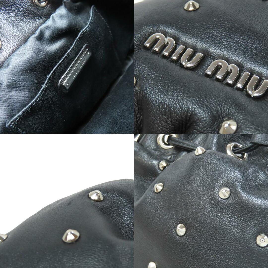 MIU MIU - MIUMIU スタッズ ショルダーバッグ レザー レディース MIU MIU - MIUMIU スタッズ ショルダーバッグ レザー レディース