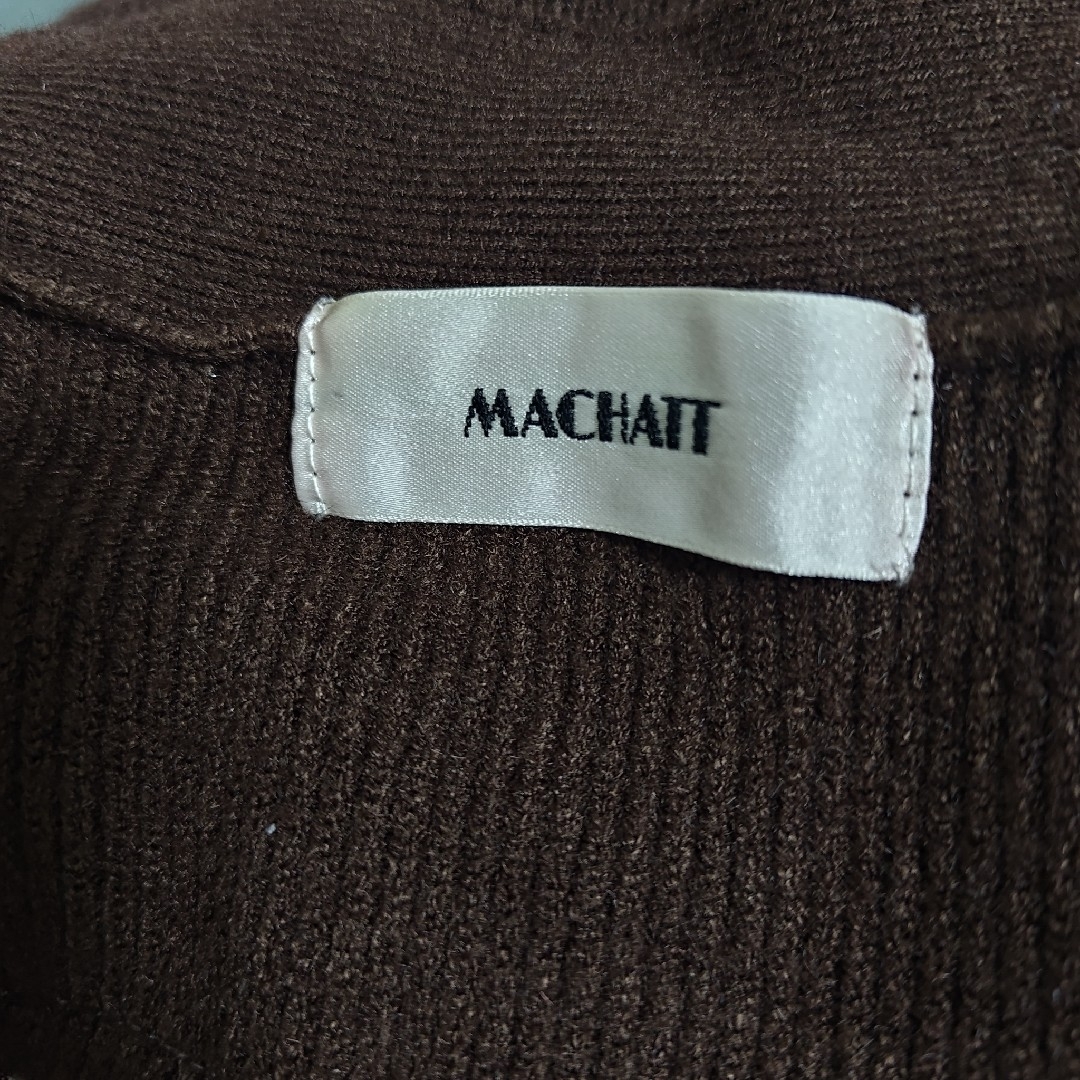 MACHAT ニットシャツ カーディガン ストライプ マチャットの通販 MACHAT ニットシャツ カーディガン ストライプ マチャットの通販