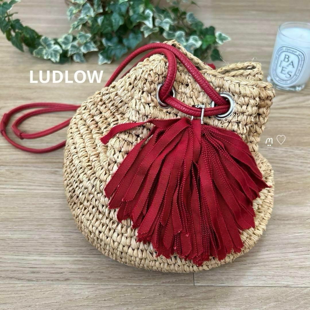 LUDLOW - LUDLOWラドロー ラフィアタッセルポシェット LUDLOW - LUDLOWラドロー ラフィアタッセルポシェット