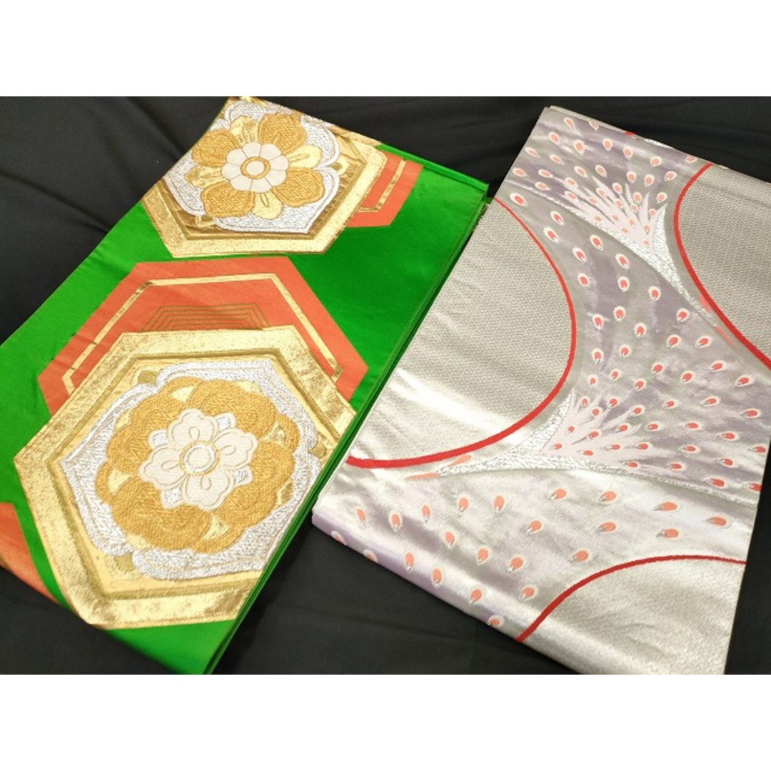 平和屋本店□袋帯 まとめて8点 鶴 孔雀 花柄 亀甲 金銀糸 など 平和屋本店□袋帯 まとめて8点 鶴 孔雀 花柄 亀甲 金銀糸 など
