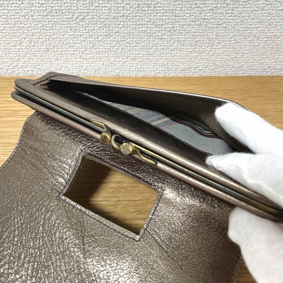 IL BISONTE - IL BISONTE イルビゾンテ 長財布 がま口 ゴールド IL BISONTE - IL BISONTE イルビゾンテ 長財布 がま口 ゴールド