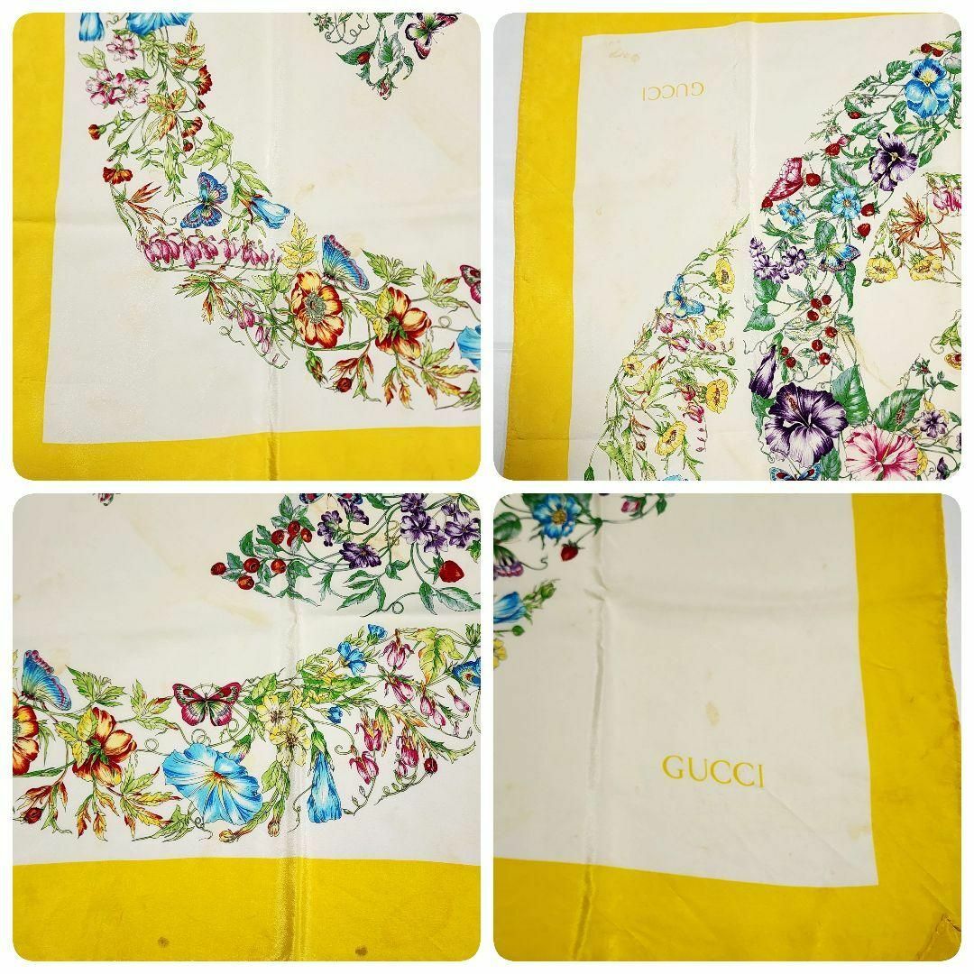 GUCCI - ☆GUCCI☆ スカーフ 大判 インターロッキング 花 シルク GUCCI - ☆GUCCI☆ スカーフ 大判 インターロッキング 花 シルク