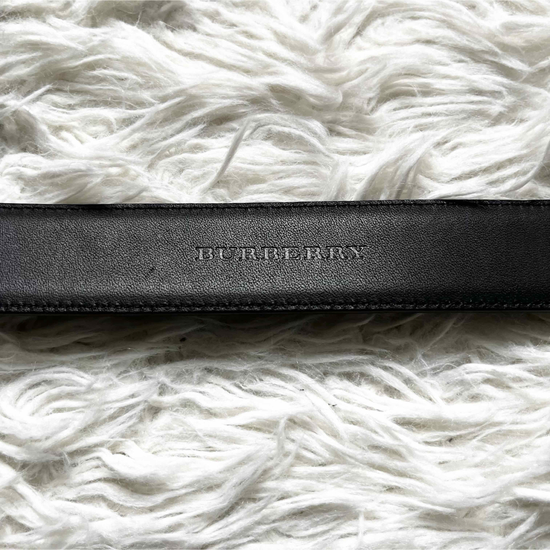 BURBERRY - 美品 BURBERRY バーバリー ベルト ブラック×シルバー BURBERRY - 美品 BURBERRY バーバリー ベルト ブラック×シルバー