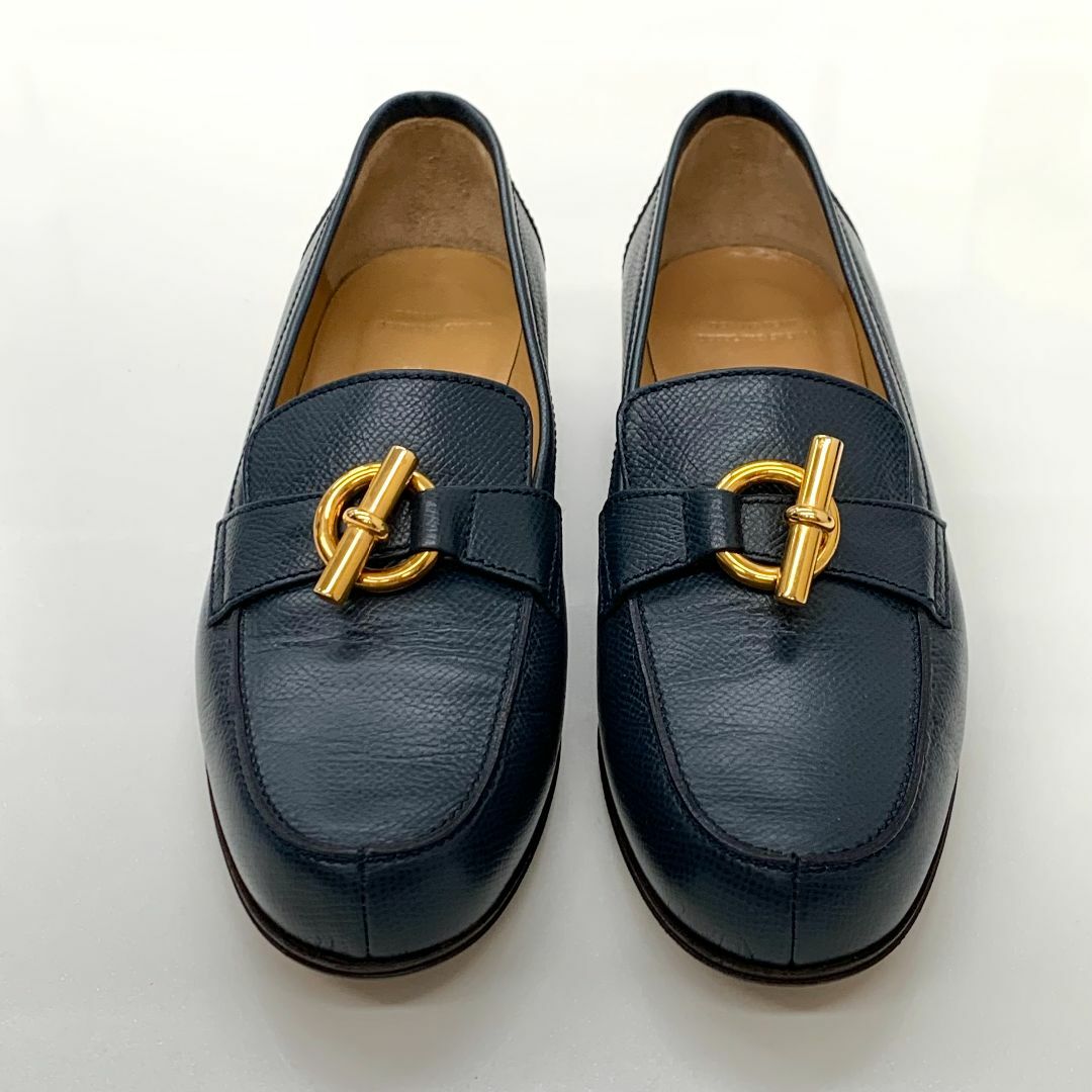 HERMES - 7913 エルメス レザー シェーヌダンクル ローファー HERMES - 7913 エルメス レザー シェーヌダンクル ローファー