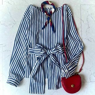 Spick & Span(シャツ/ブラウス(長袖/七分) ・ ブルー・ネイビー Spick & Span(シャツ/ブラウス(長袖/七分) ・ ブルー・ネイビー
