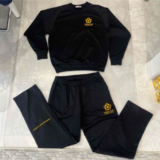 前橋育英高校サッカー部 スウェット上下セットブラック 上L 下LL 前橋育英高校サッカー部 スウェット上下セットブラック 上L 下LL