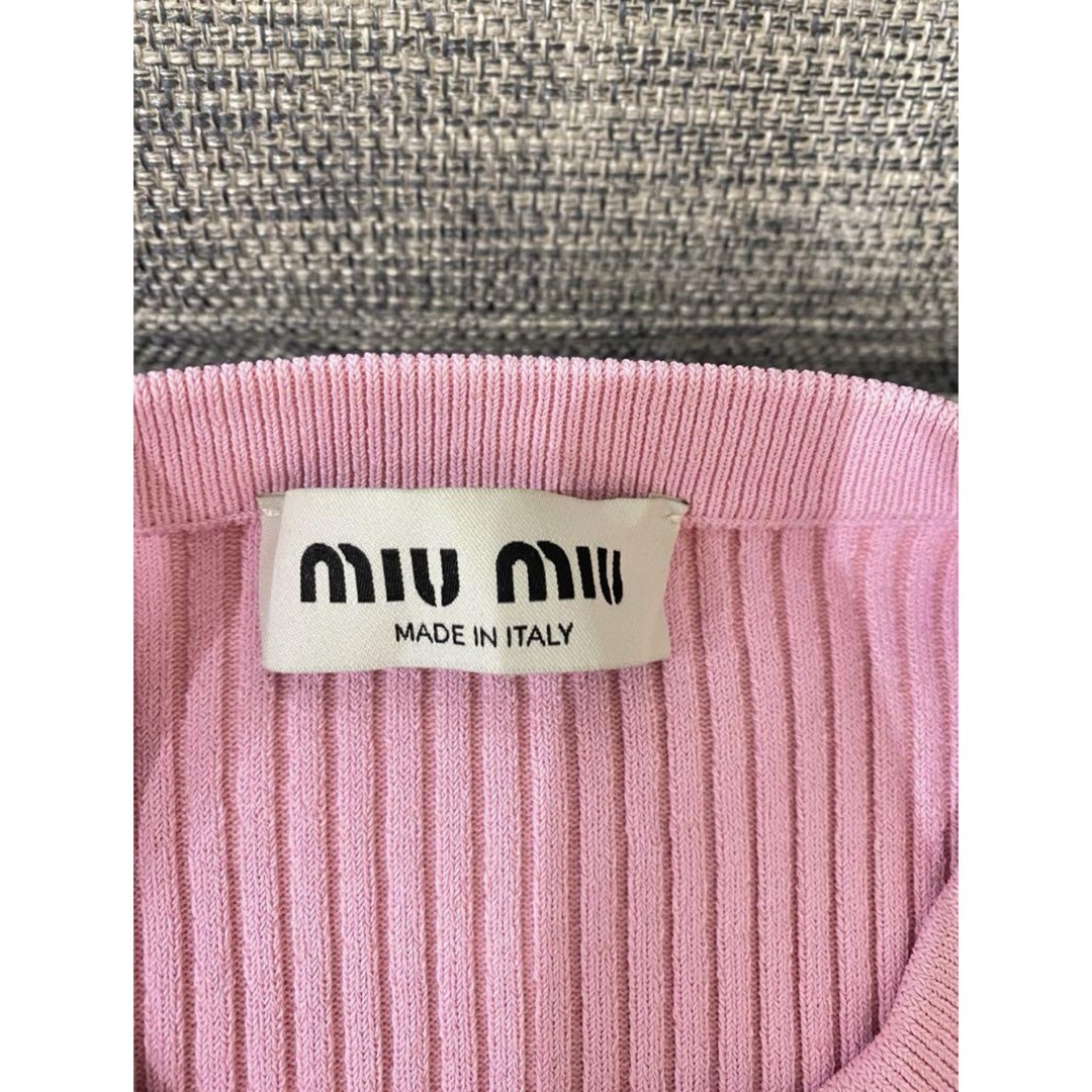 MIU MIU - ミュウミュウのロゴ入りカーディガンの通販 by MIU MIU - ミュウミュウのロゴ入りカーディガンの通販 by