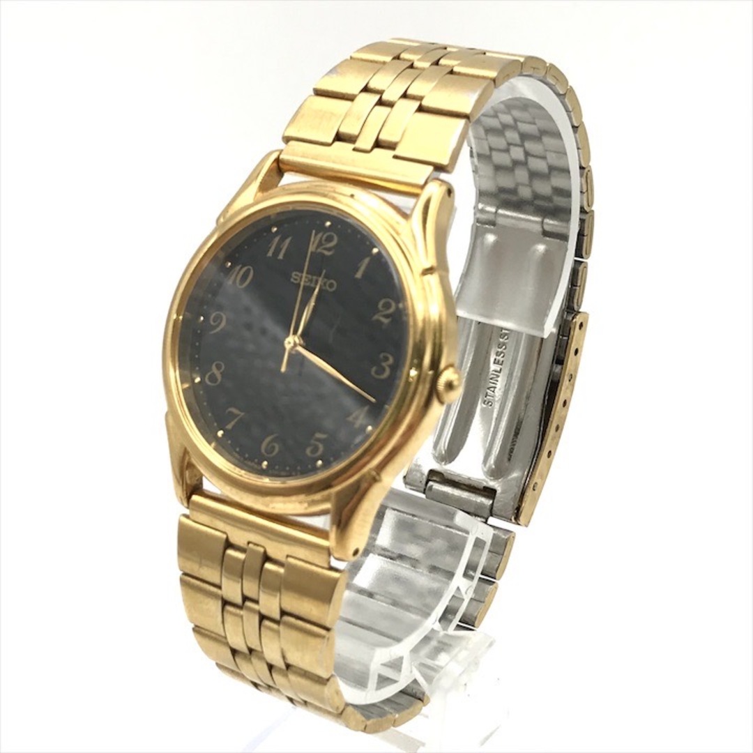 SEIKO - 良品 SEIKO セイコー アラビア ブラック文字盤 V701 SEIKO - 良品 SEIKO セイコー アラビア ブラック文字盤 V701