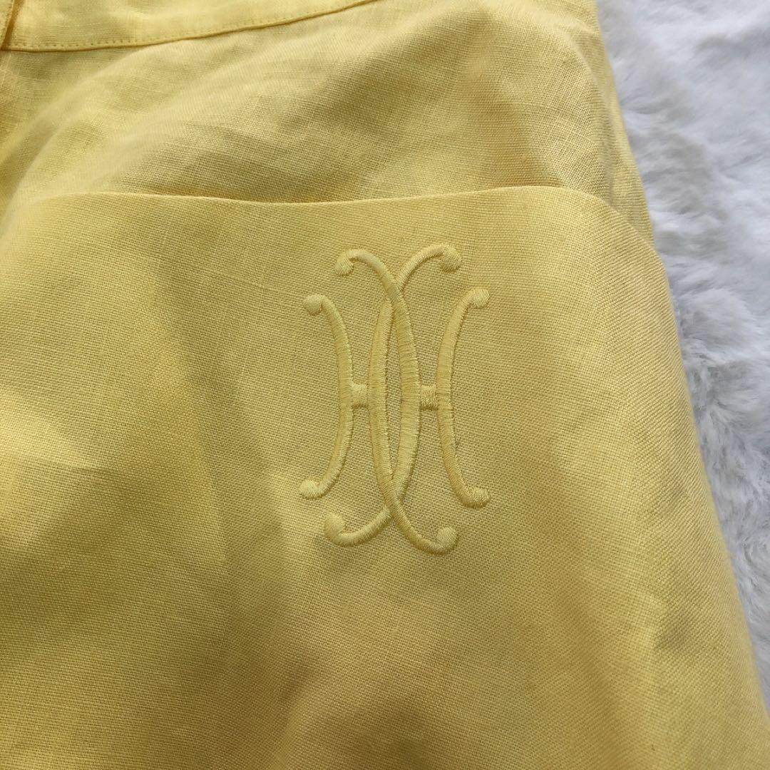 HERMES - HERMES*エルメス リネン100% 巻きスカート フレア HERMES - HERMES*エルメス リネン100% 巻きスカート フレア