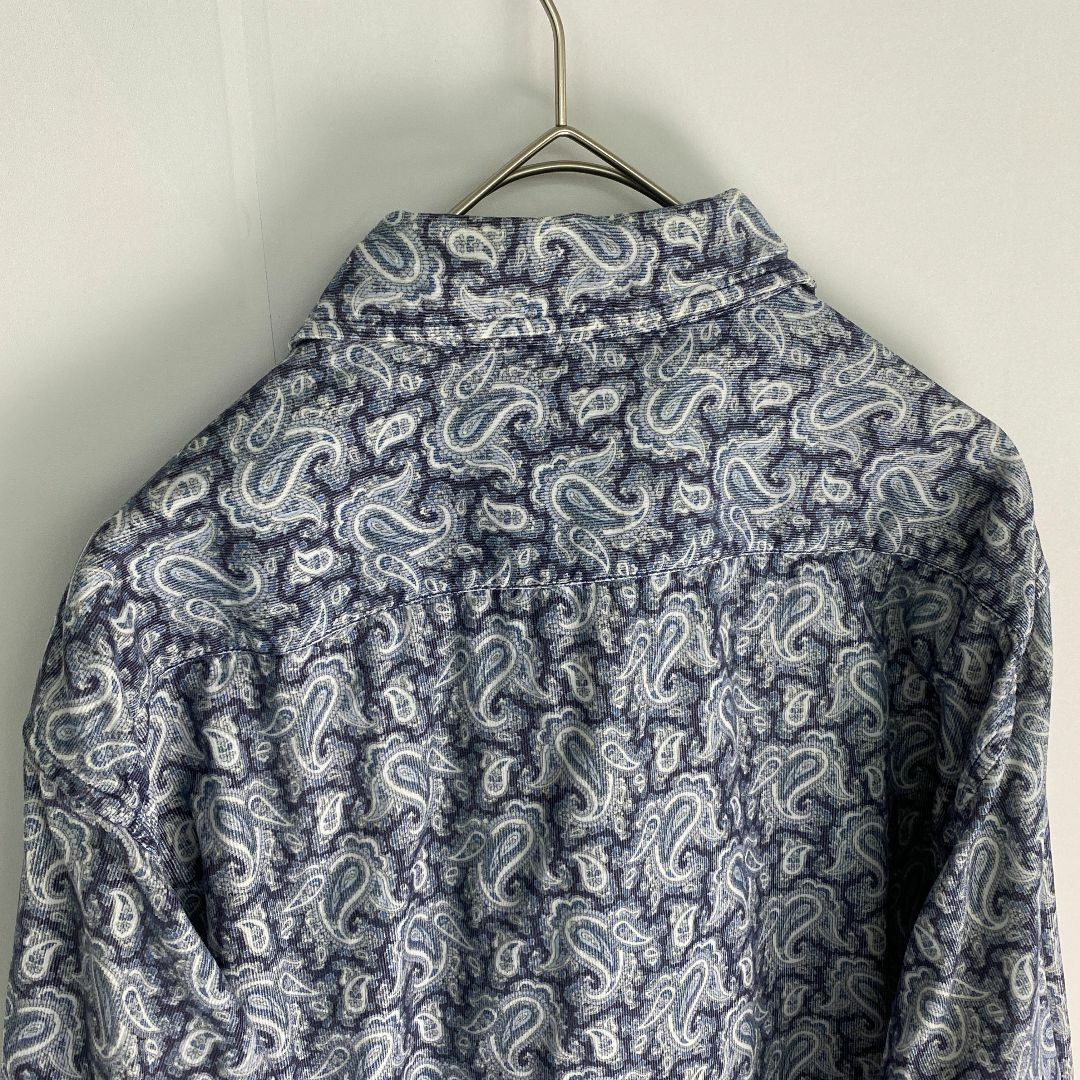 ETRO - 美品 エトロ 長袖シャツ ETRO ペイズリー 総柄 ブルー L ETRO - 美品 エトロ 長袖シャツ ETRO ペイズリー 総柄 ブルー L