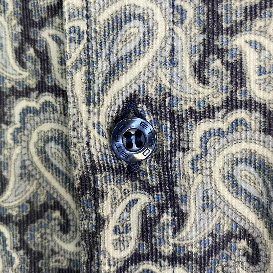 ETRO - 美品 エトロ 長袖シャツ ETRO ペイズリー 総柄 ブルー L ETRO - 美品 エトロ 長袖シャツ ETRO ペイズリー 総柄 ブルー L