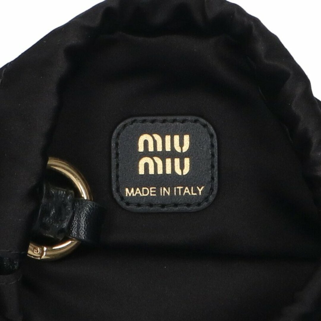 MIU MIU - ミュウミュウ 5NG010 ロゴダッチェス巾着ポーチ MIU MIU - ミュウミュウ 5NG010 ロゴダッチェス巾着ポーチ