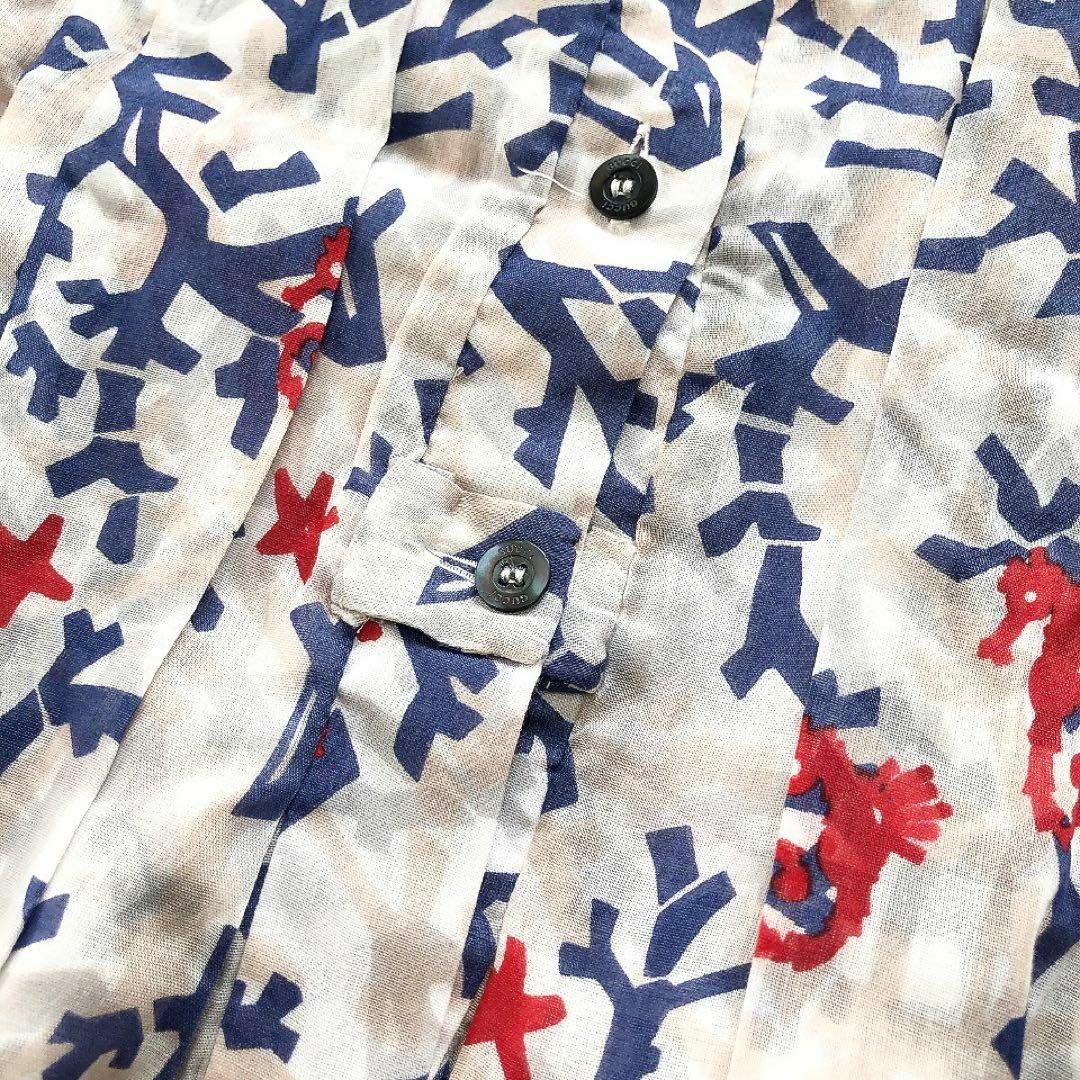 GUCCI - GUCCI*グッチ*イタリア製 総柄コットンブラウス シャツ GUCCI - GUCCI*グッチ*イタリア製 総柄コットンブラウス シャツ