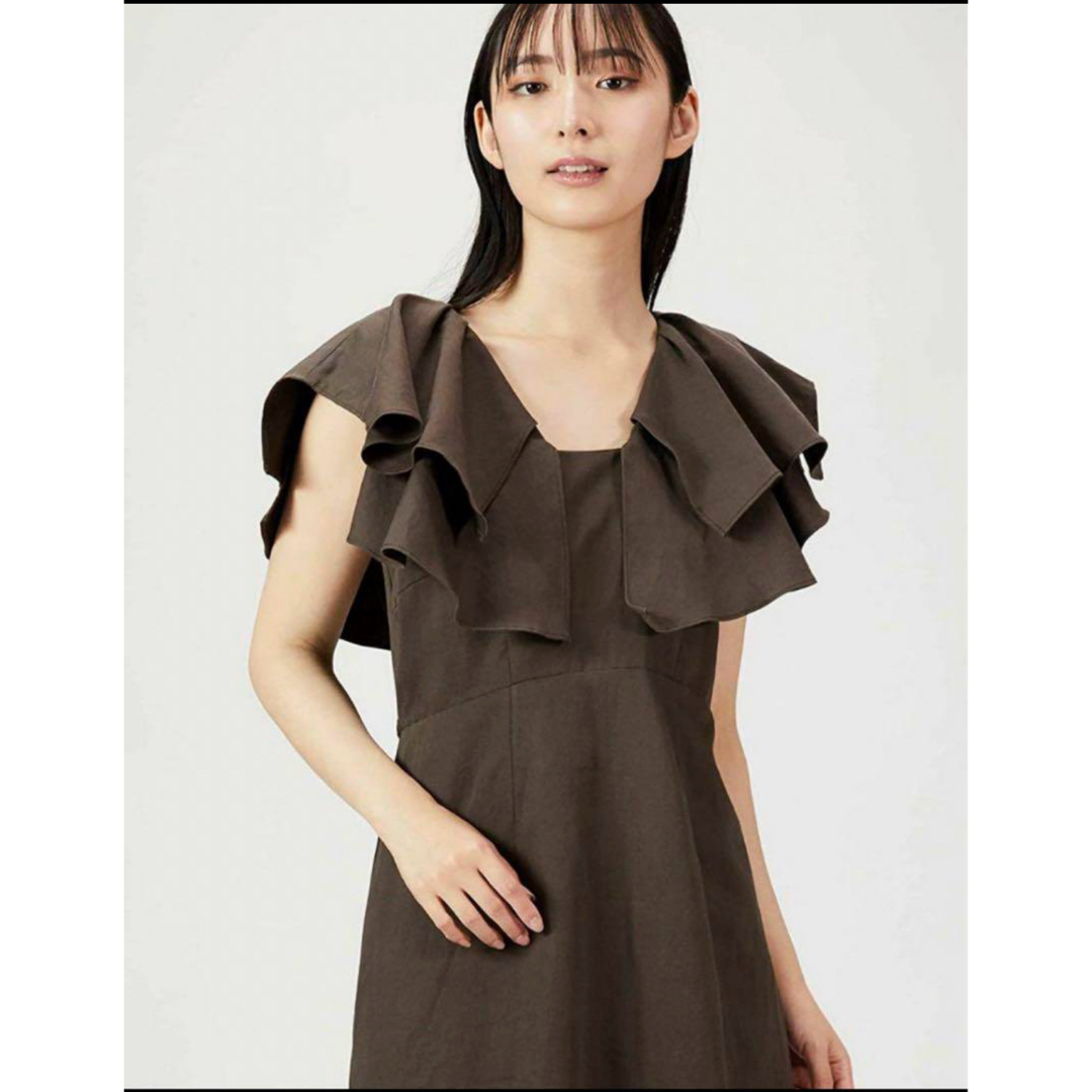 SNIDEL - フリルカラーノースリーブワンピース snidelの通販 by SNIDEL - フリルカラーノースリーブワンピース snidelの通販 by