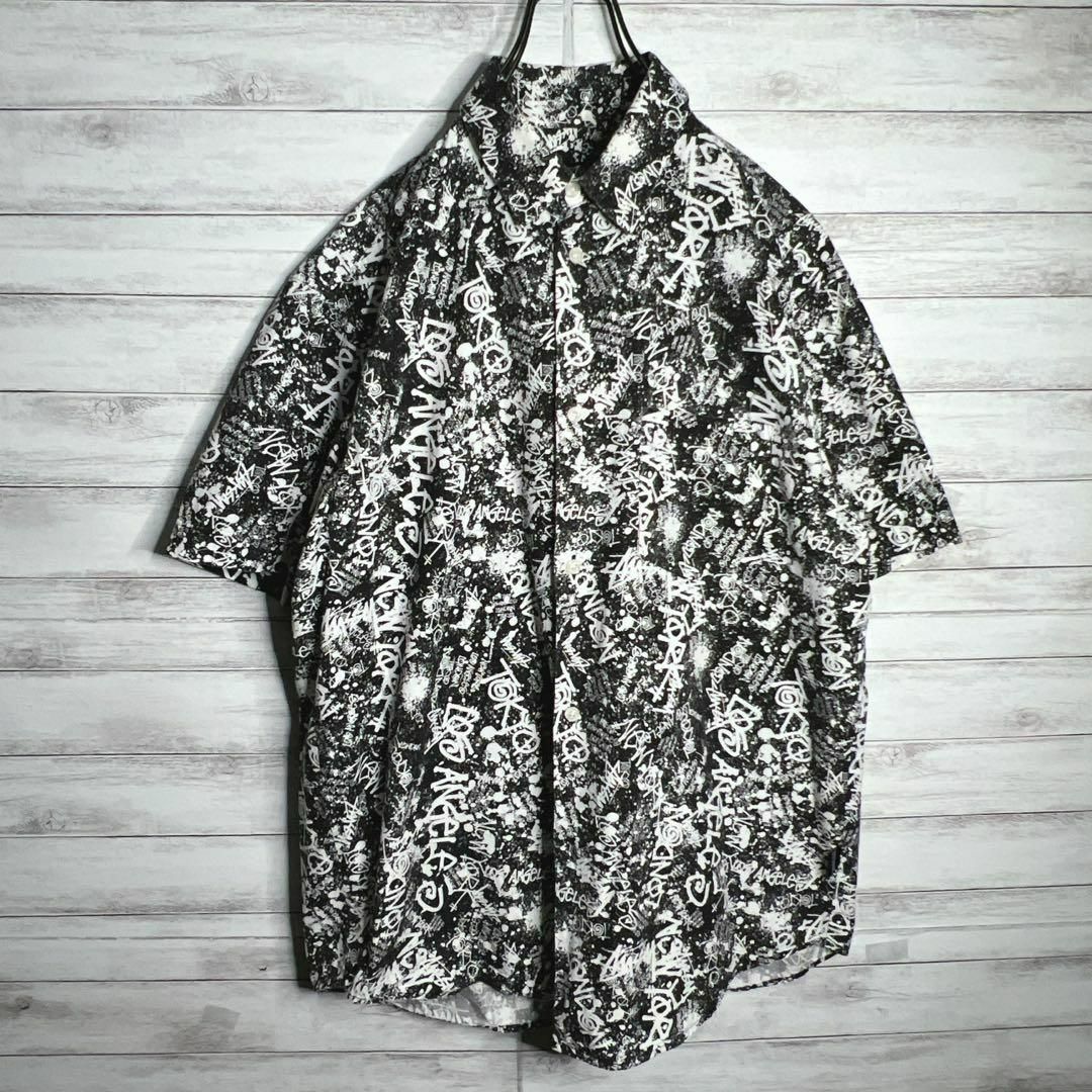 STUSSY - 【入手困難!!】ステューシー 総柄 半袖シャツ 重ね着 STUSSY - 【入手困難!!】ステューシー 総柄 半袖シャツ 重ね着