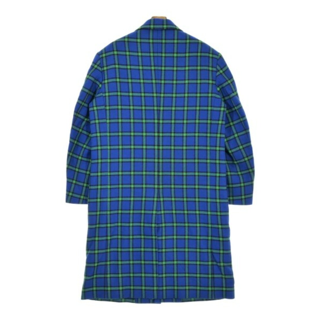 VERSACE - VERSACE コート(その他) 48(L位) 青x緑等(チェック VERSACE - VERSACE コート(その他) 48(L位) 青x緑等(チェック