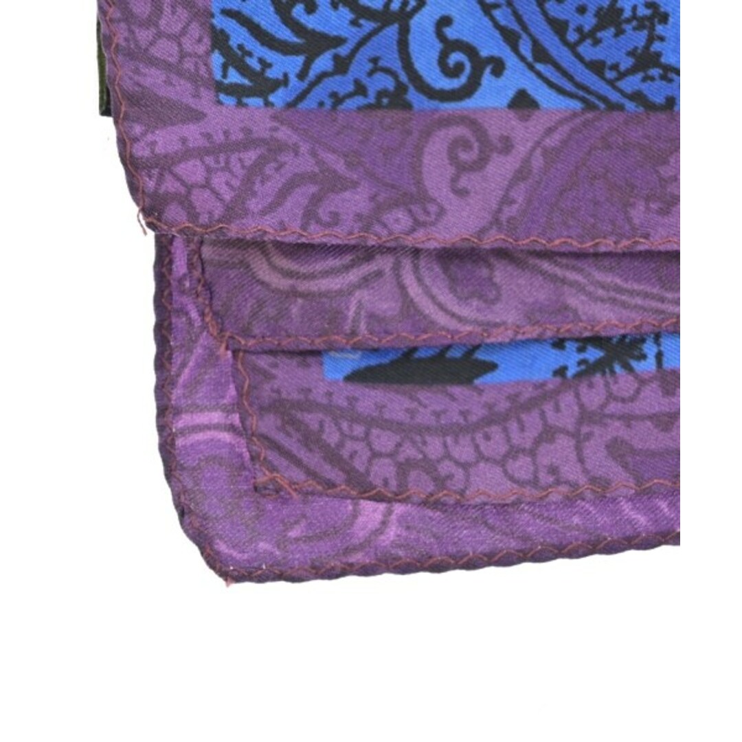 ETRO - ETRO エトロ バンダナ・スカーフ - 黒x青x紫 【古着 ETRO - ETRO エトロ バンダナ・スカーフ - 黒x青x紫 【古着