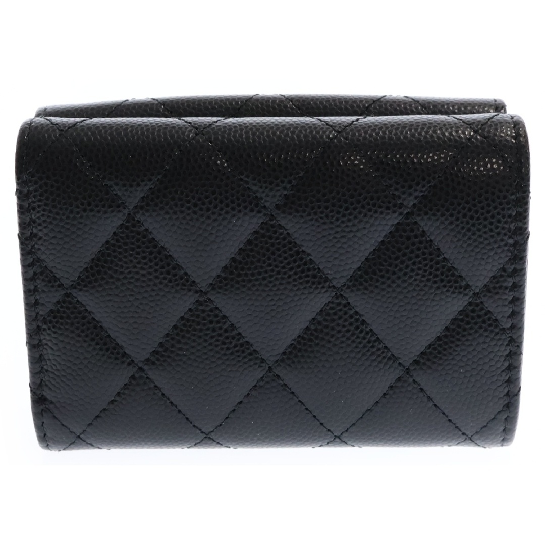 CHANEL - CHANEL シャネル 三つ折り財布 キャビアスキン CHANEL - CHANEL シャネル 三つ折り財布 キャビアスキン