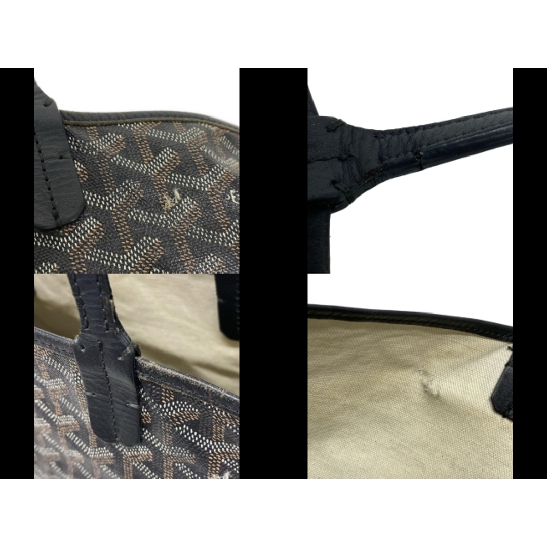GOYARD - GOYARD(ゴヤール) トートバッグ サンルイPM 黒 レザー GOYARD - GOYARD(ゴヤール) トートバッグ サンルイPM 黒 レザー