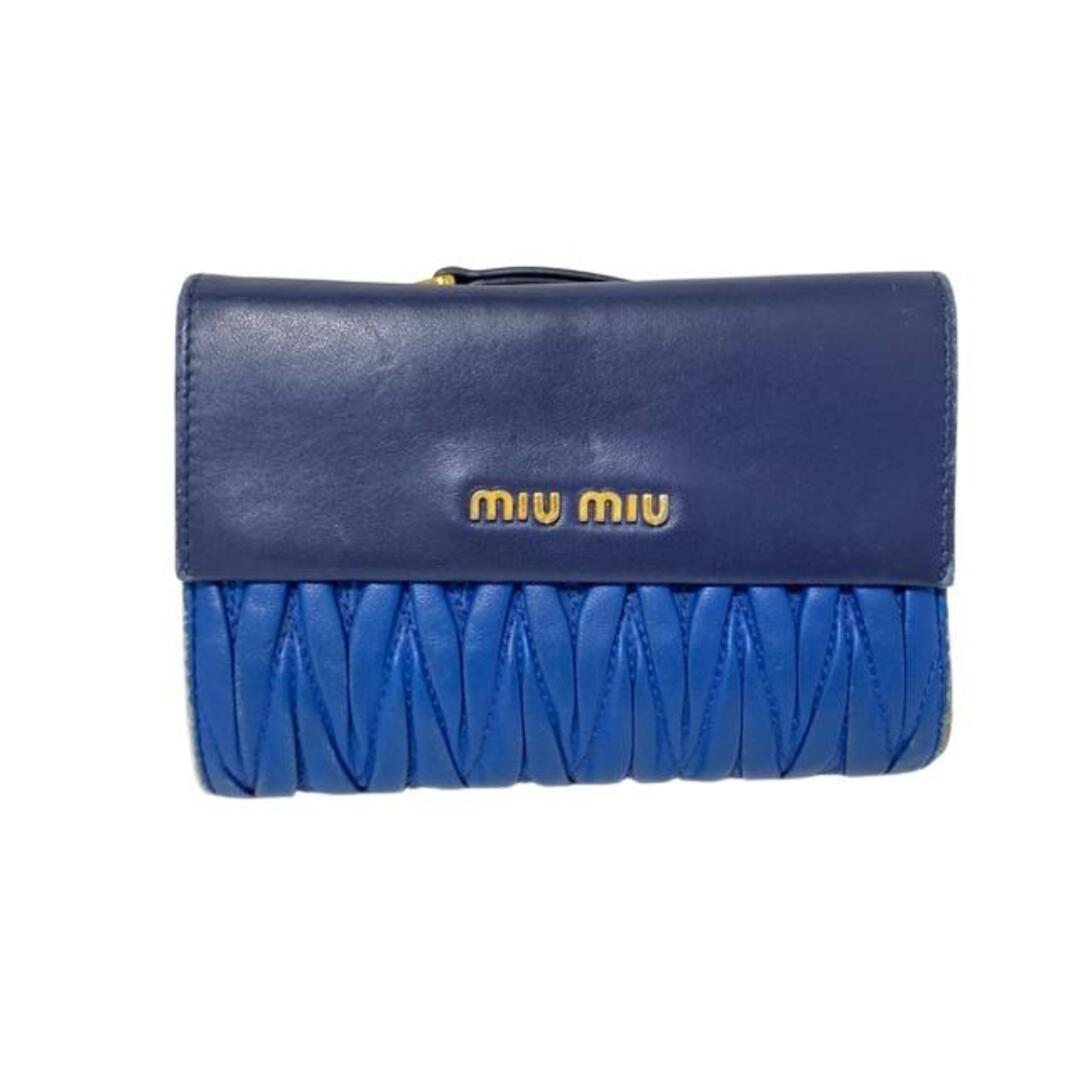 MIU MIU - miumiu(ミュウミュウ) 3つ折り財布 マテラッセ MIU MIU - miumiu(ミュウミュウ) 3つ折り財布 マテラッセ