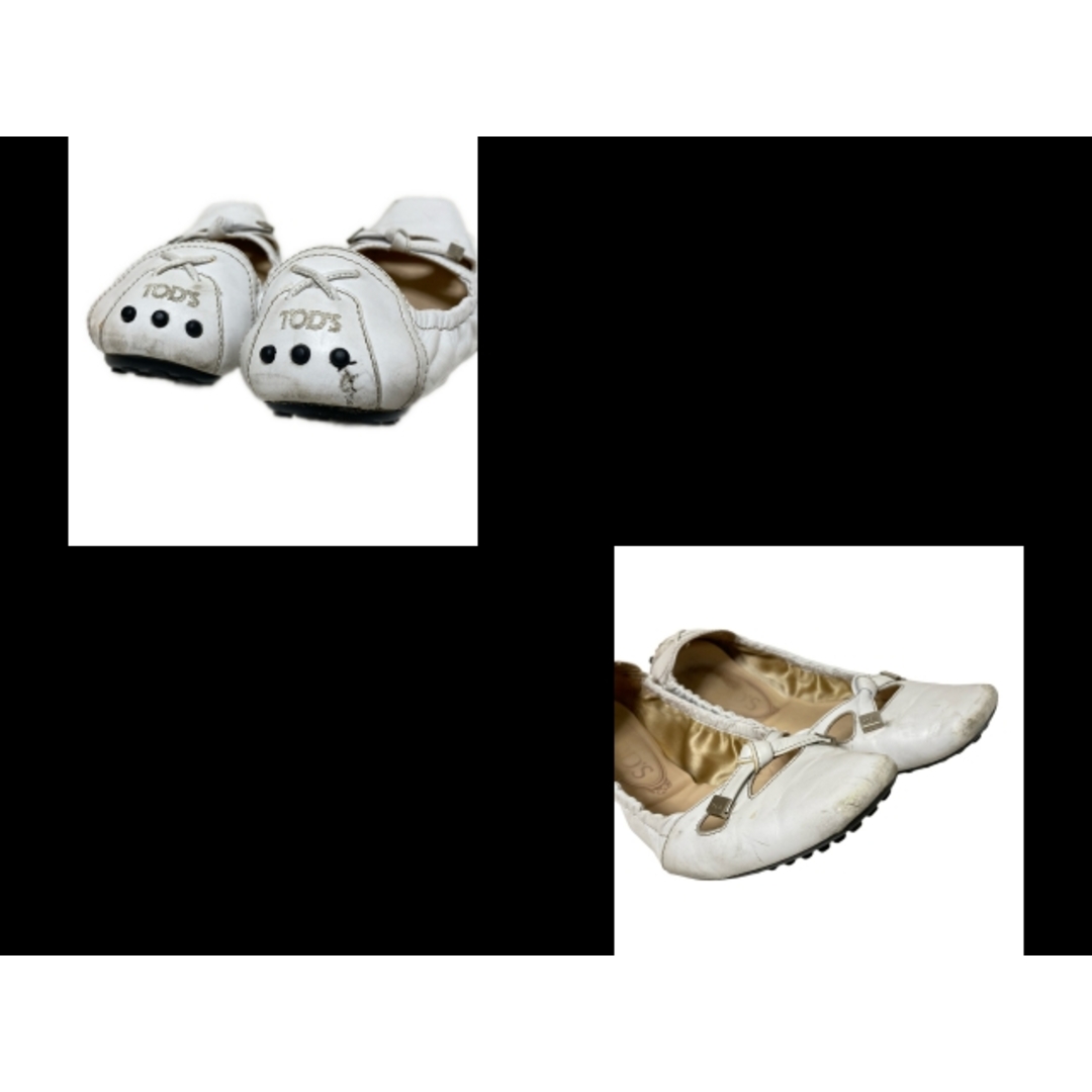 TOD'S - TOD'S(トッズ) シューズ 34 1/2 レディース - 白 バレエ TOD'S - TOD'S(トッズ) シューズ 34 1/2 レディース - 白 バレエ
