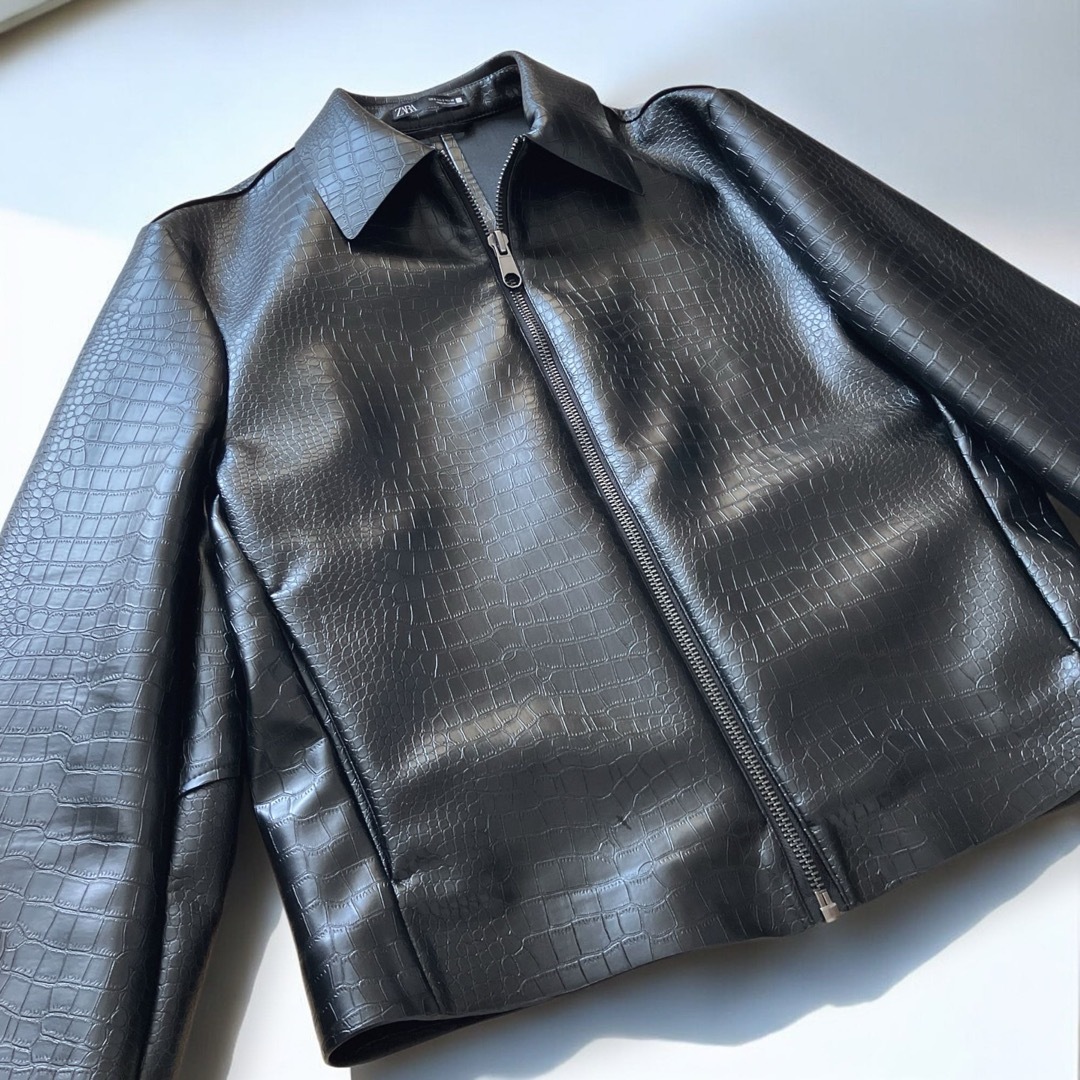 ZARA - 美品✨ZARA ザラ ライダース 合皮 レザー ジャケット ZARA - 美品✨ZARA ザラ ライダース 合皮 レザー ジャケット