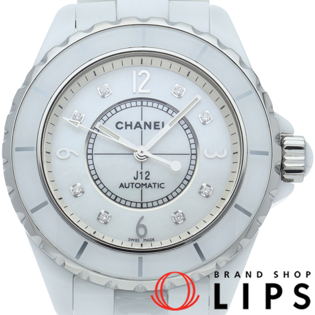 CHANEL - シャネル J12 ウォッチ 38mm 8Pダイヤ シェル J12 CHANEL - シャネル J12 ウォッチ 38mm 8Pダイヤ シェル J12