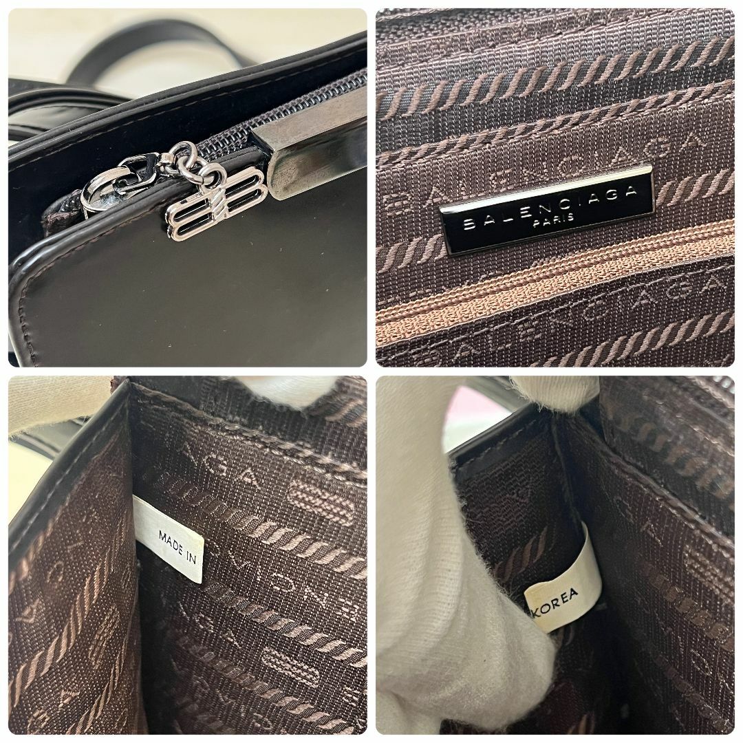 BALENCIAGA - バレンシアガ ショルダーバッグ レザー ダーク BALENCIAGA - バレンシアガ ショルダーバッグ レザー ダーク