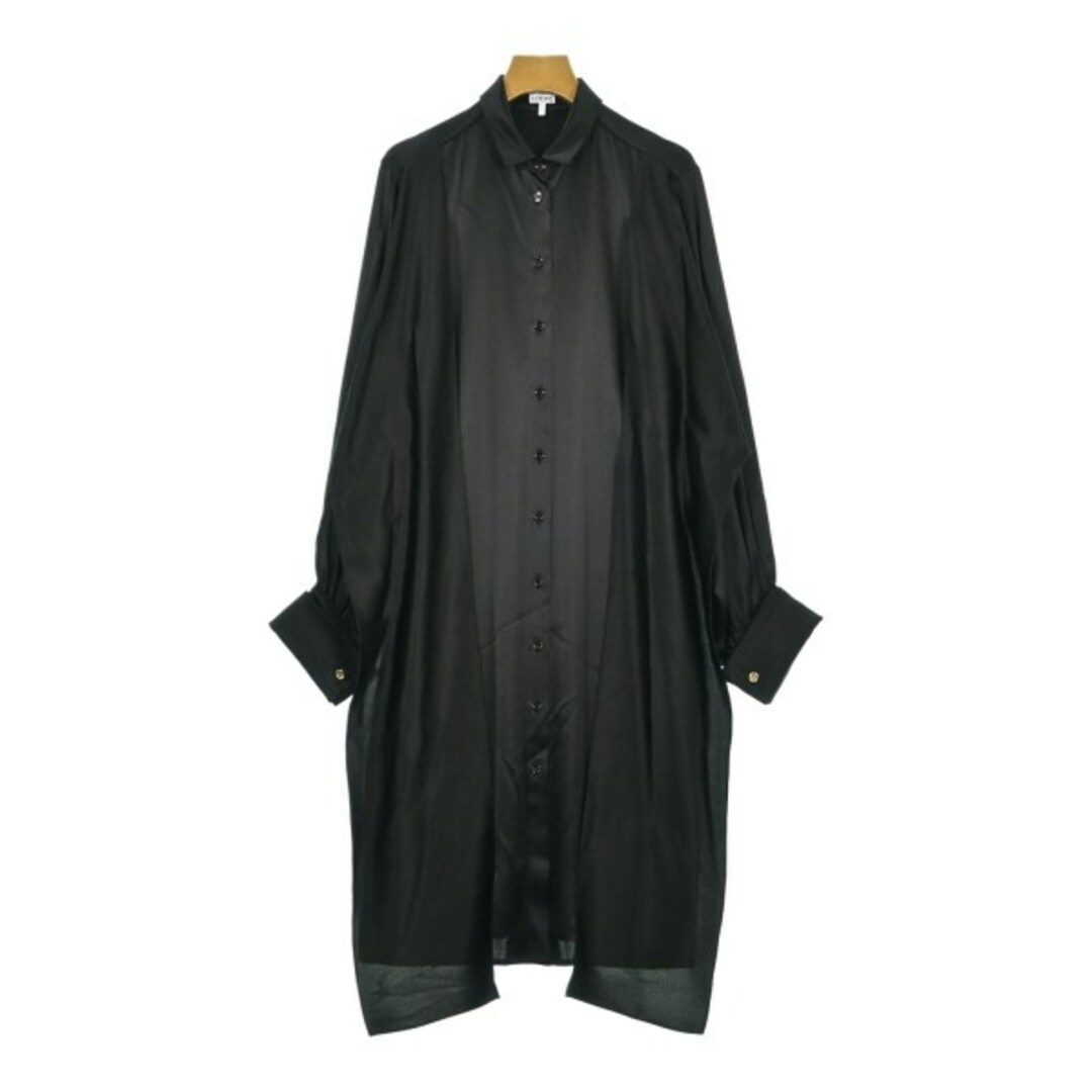 LOEWE - LOEWE ロエベ シャツワンピース 36(XS位) 黒 【古着 LOEWE - LOEWE ロエベ シャツワンピース 36(XS位) 黒 【古着