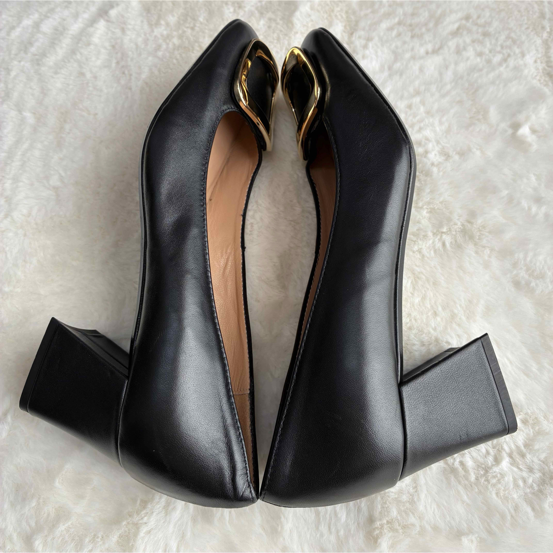 PELLICO - STATUS バックル付きレザーパンプス 36.5㎝ ブラック PELLICO - STATUS バックル付きレザーパンプス 36.5㎝ ブラック