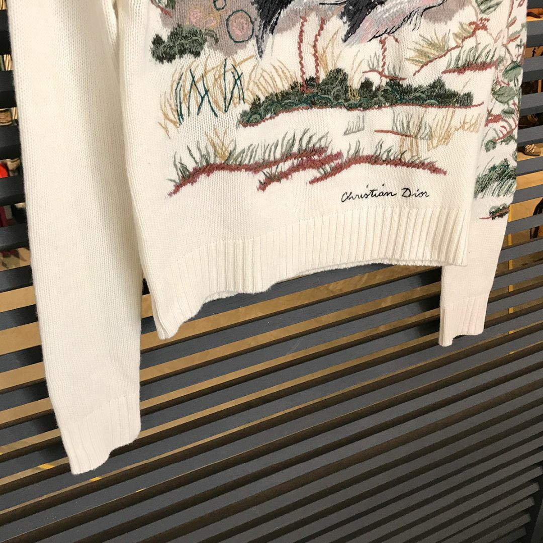 Dior - 超美品 ディオール エンブロイダリー 長袖ニット Dior - 超美品 ディオール エンブロイダリー 長袖ニット