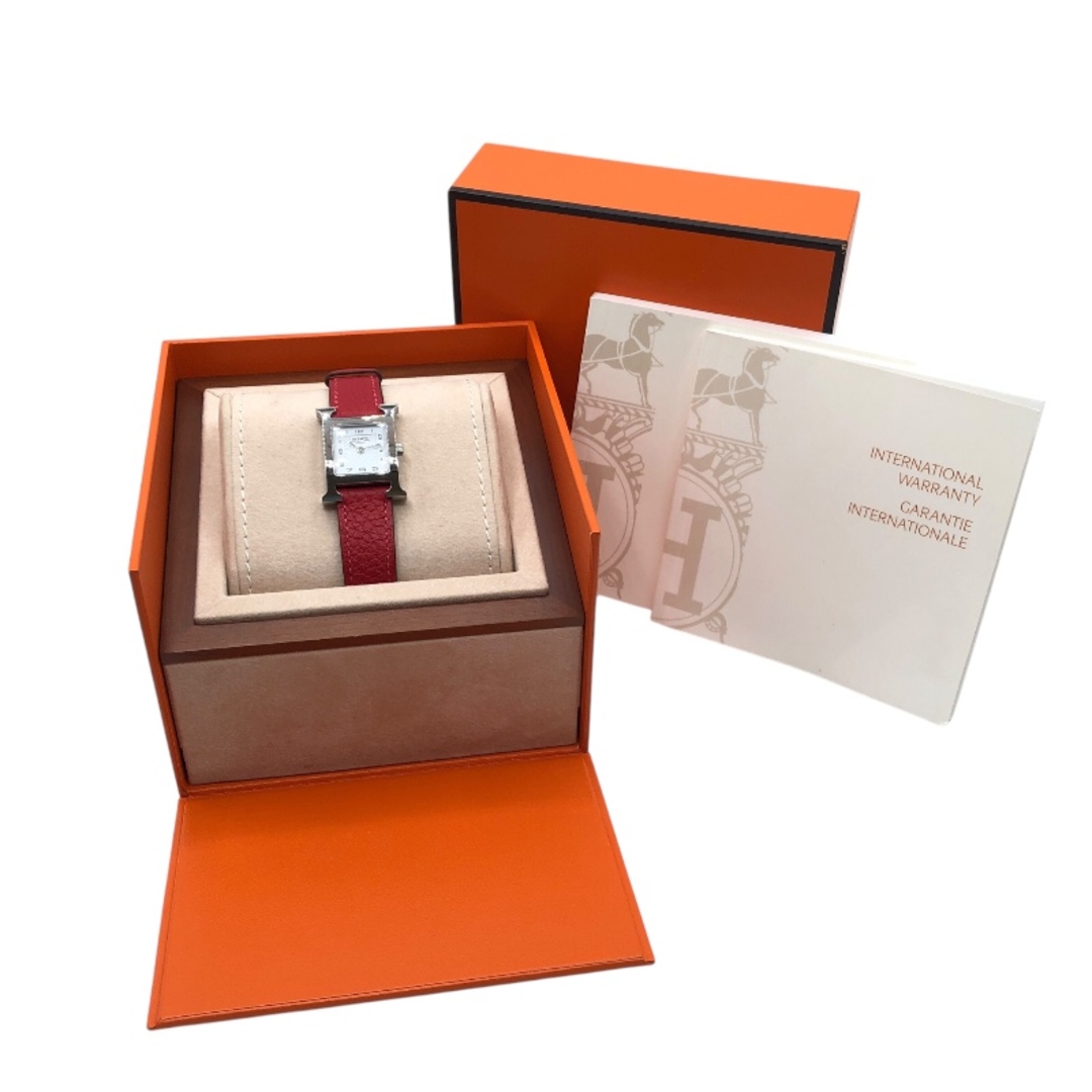 HERMES - エルメス HERMES Hウォッチ HH1210 レッド ステンレス HERMES - エルメス HERMES Hウォッチ HH1210 レッド ステンレス