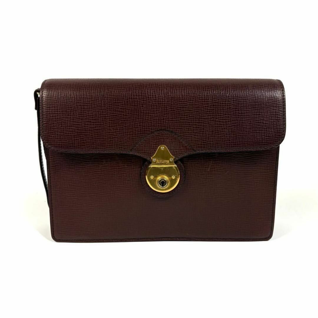 BURBERRY - 【美品】BURBERRY レザー クラッチバッグ ノバ BURBERRY - 【美品】BURBERRY レザー クラッチバッグ ノバ