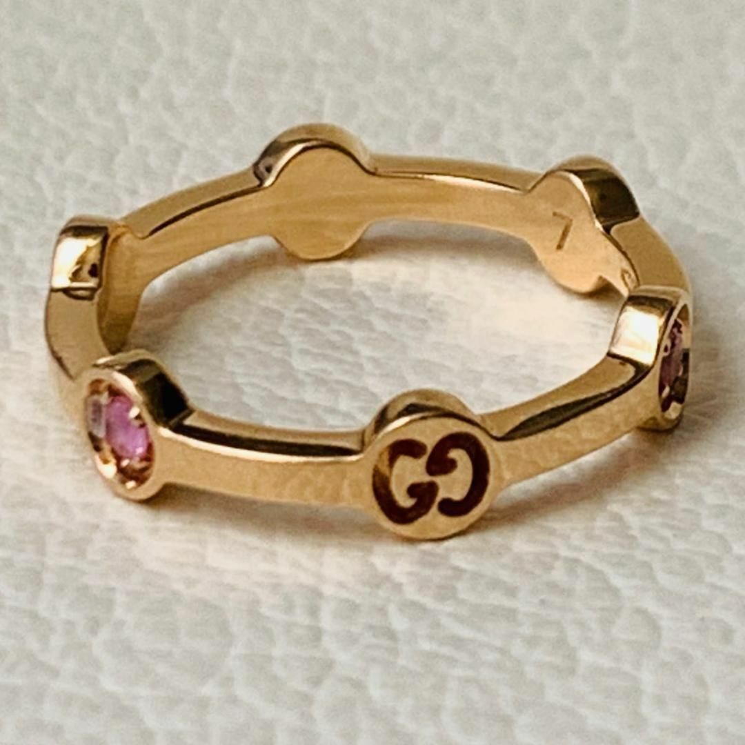 GUCCI - 美品 グッチ k18 アイコン ラウンド リング 指輪 icon GUCCI - 美品 グッチ k18 アイコン ラウンド リング 指輪 icon