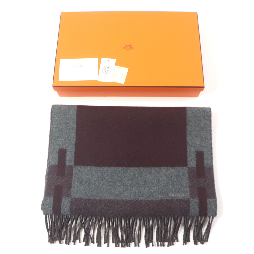 HERMES - 極美品▽HERMES エルメス Hパッサン カシミヤ100% 現行 HERMES - 極美品▽HERMES エルメス Hパッサン カシミヤ100% 現行