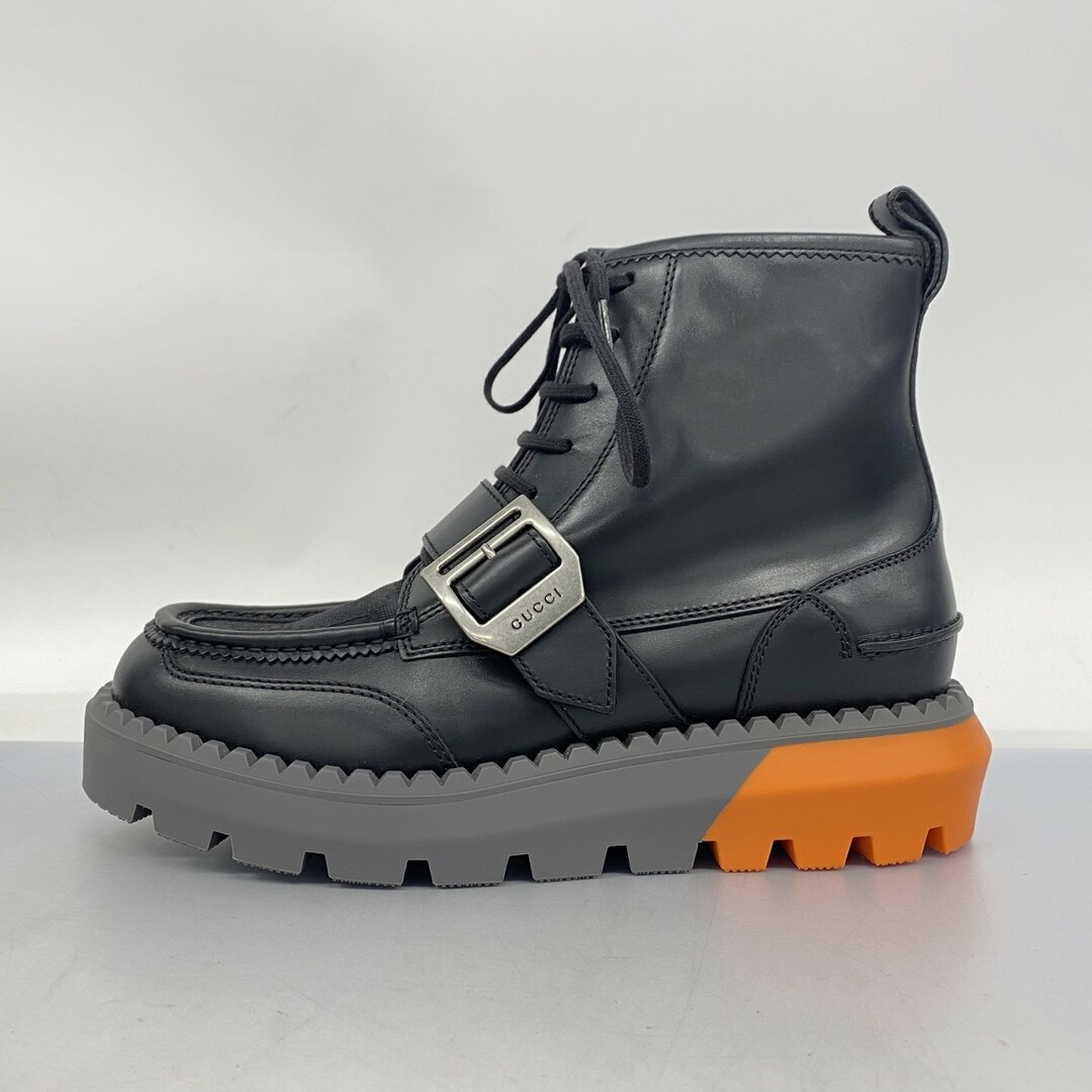 GUCCI - 【5apk0021】グッチ ブーツ 7.5 ブラック レザー【中古 GUCCI - 【5apk0021】グッチ ブーツ 7.5 ブラック レザー【中古