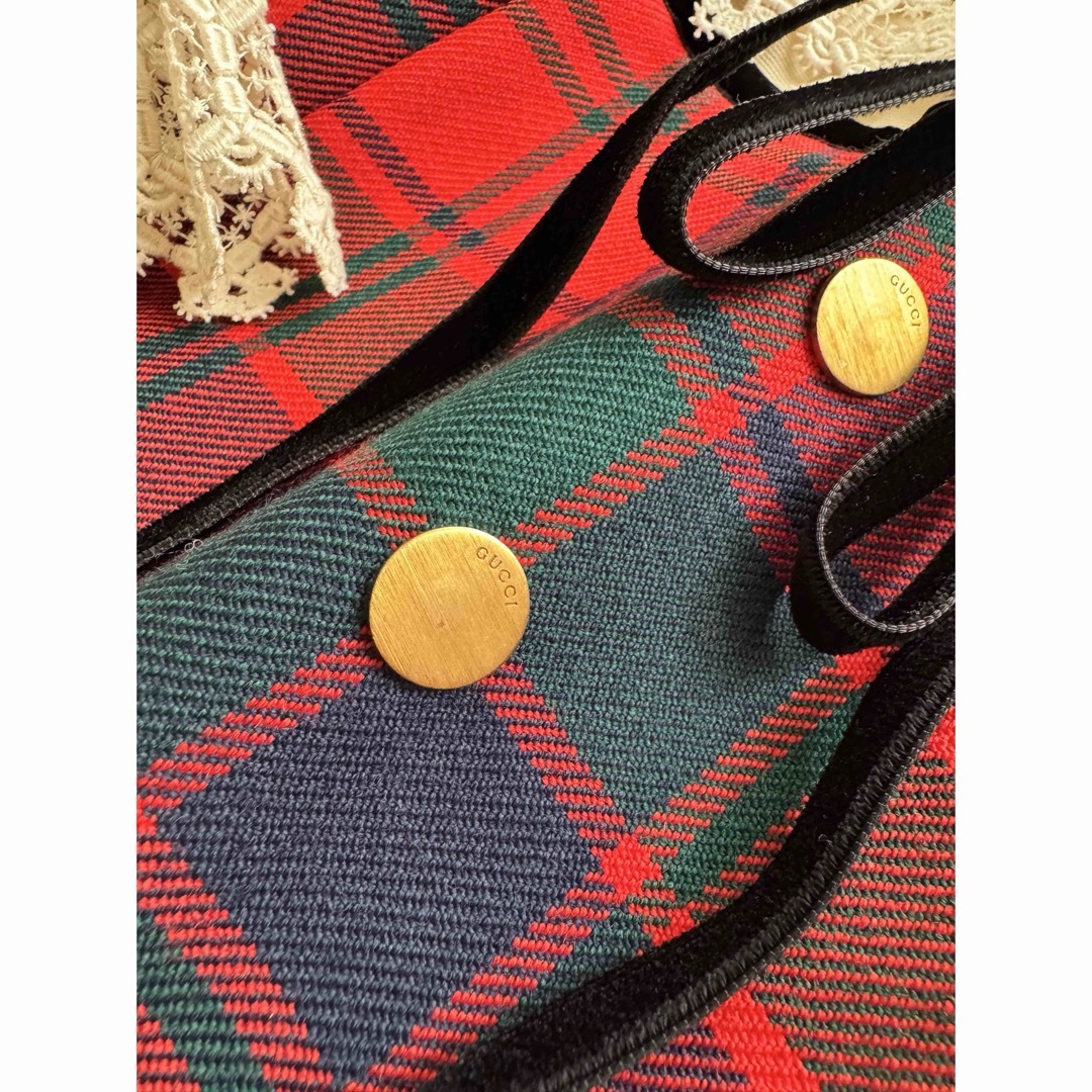 GUCCI - GUCCI ランウェイコレクション フラワーレース チェック GUCCI - GUCCI ランウェイコレクション フラワーレース チェック