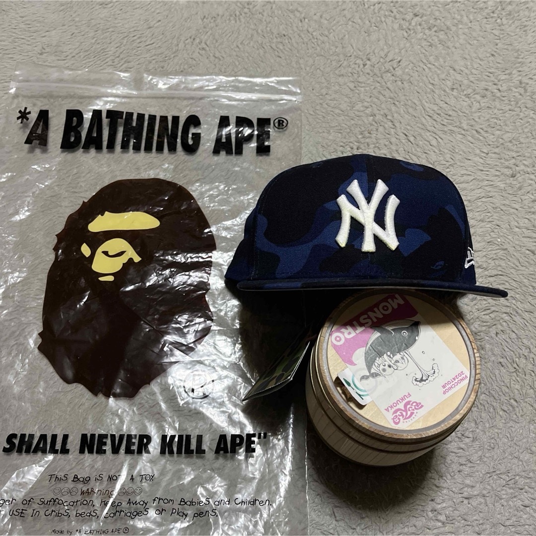 A BATHING APE - APE BAPE KAWS MLB NY YANKEES NEW ERA CAPの A BATHING APE - APE BAPE KAWS MLB NY YANKEES NEW ERA CAPの