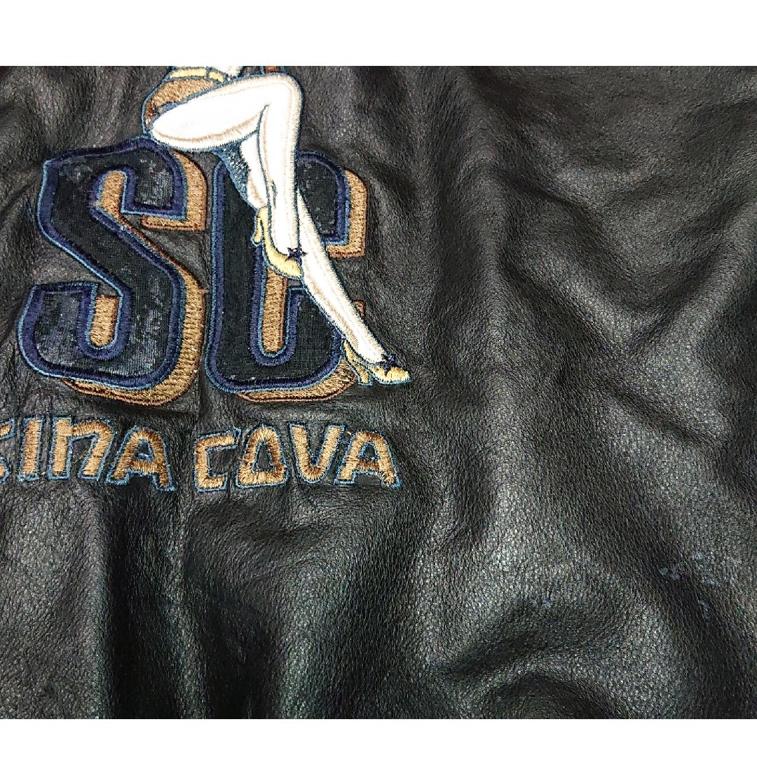 SINACOVA - シナコバ☆牛革レザージャケット MA-1中綿ブルゾン SINACOVA - シナコバ☆牛革レザージャケット MA-1中綿ブルゾン
