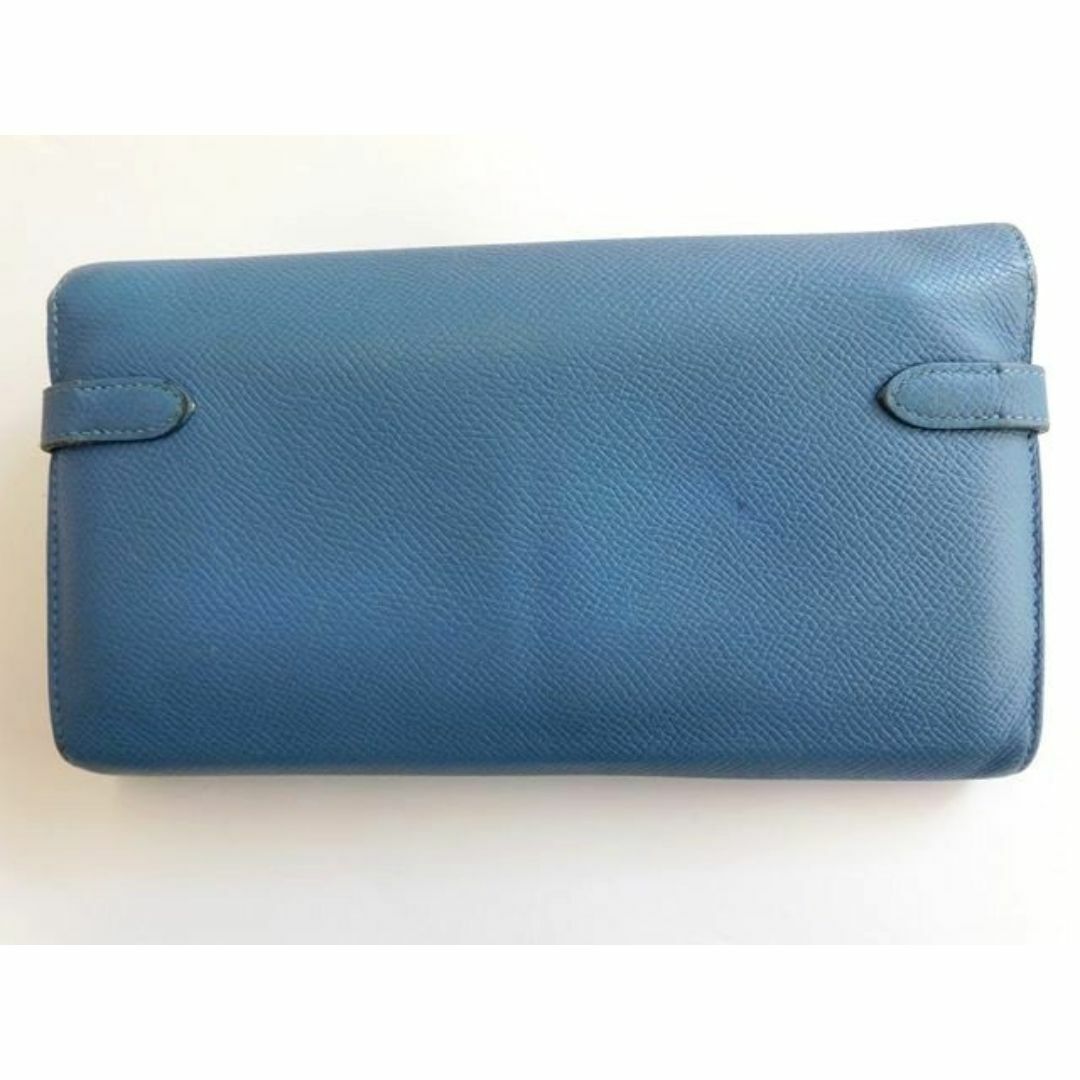 HERMES - エルメス ケリーウォレット ロング □ C刻印 セレスト HERMES - エルメス ケリーウォレット ロング □ C刻印 セレスト