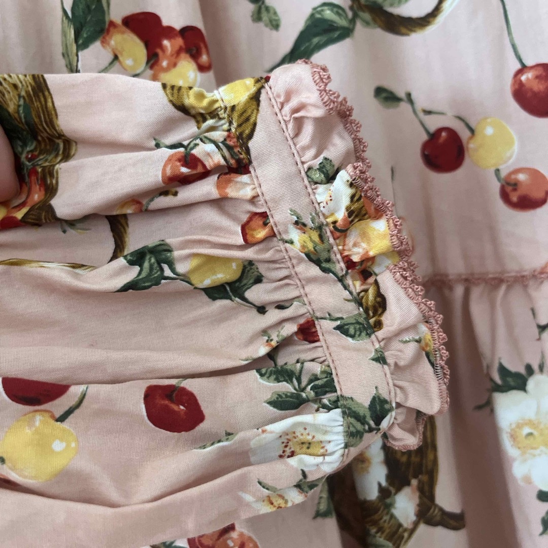 PINK HOUSE - 美品 ピンクハウス チェリー柄ミディワンピース PINK HOUSE - 美品 ピンクハウス チェリー柄ミディワンピース