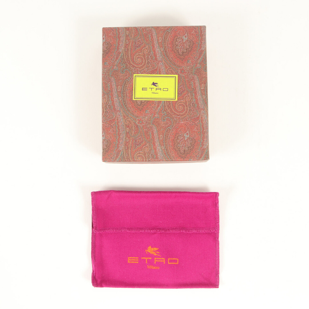 ETRO - ETRO エトロ 財布 / グラフィック 型押し レザー 切替 二 ETRO - ETRO エトロ 財布 / グラフィック 型押し レザー 切替 二