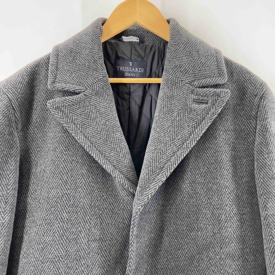 Trussardi - TRUSSARDI トラサルディ メンズ チェスターコート Trussardi - TRUSSARDI トラサルディ メンズ チェスターコート
