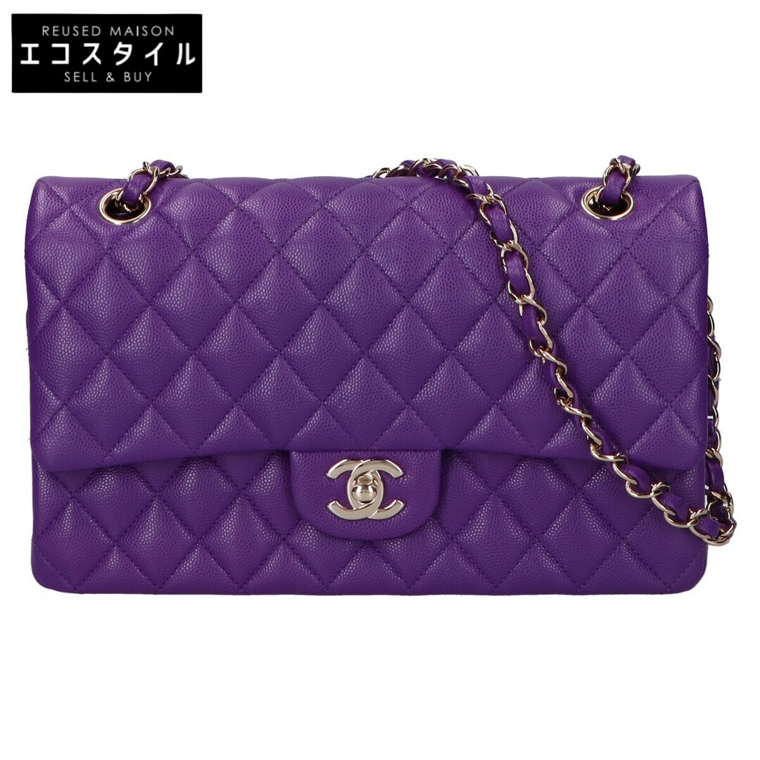 CHANEL - シャネル 美品 A01112 キャビアスキン Wフラップ CHANEL - シャネル 美品 A01112 キャビアスキン Wフラップ