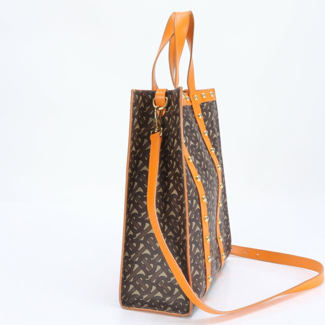 BURBERRY - バーバリー TB モノグラム ゴールド スタッズ レザー BURBERRY - バーバリー TB モノグラム ゴールド スタッズ レザー
