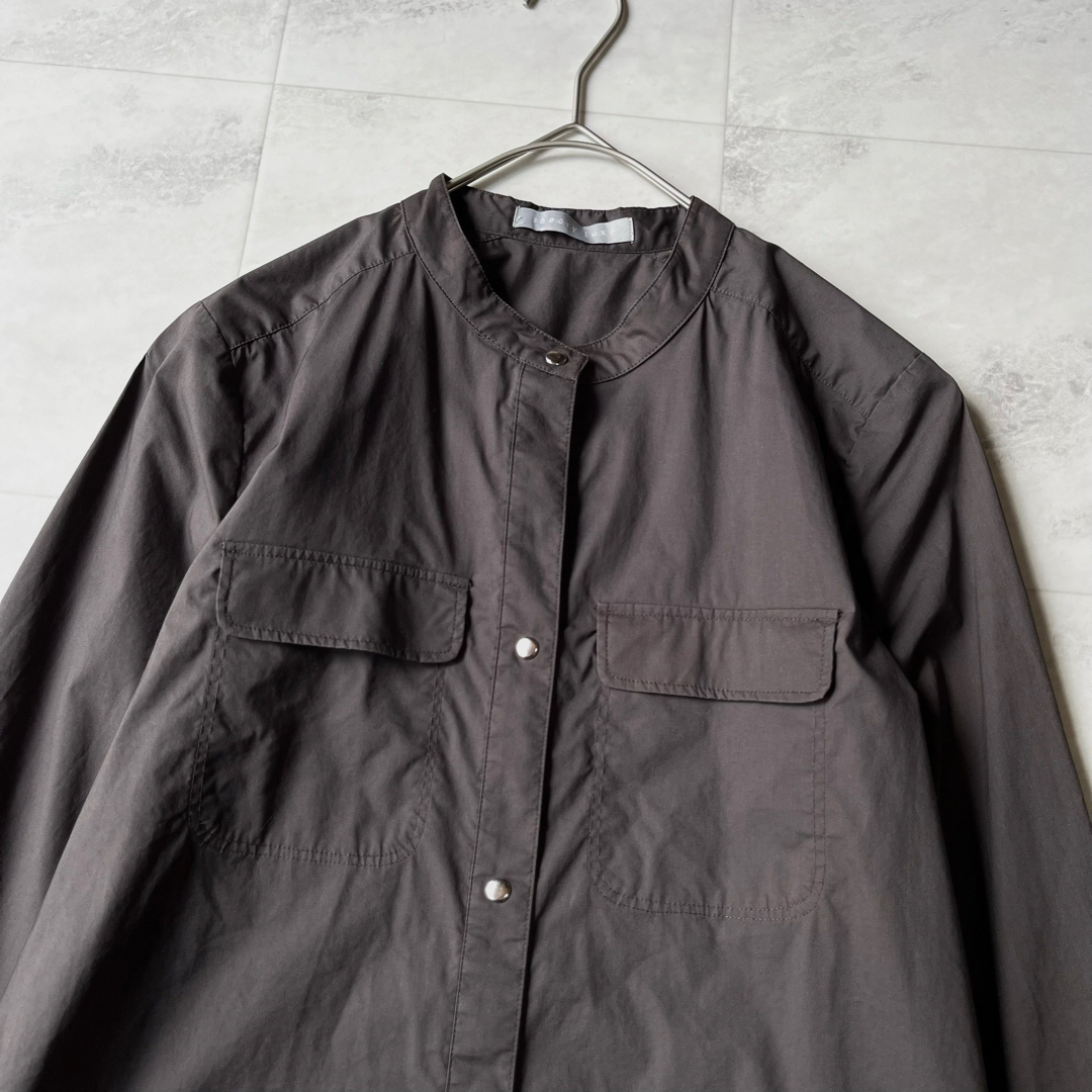 Theory luxe - 【美品】Theory luxe バンドカラー 長袖シャツ Theory luxe - 【美品】Theory luxe バンドカラー 長袖シャツ