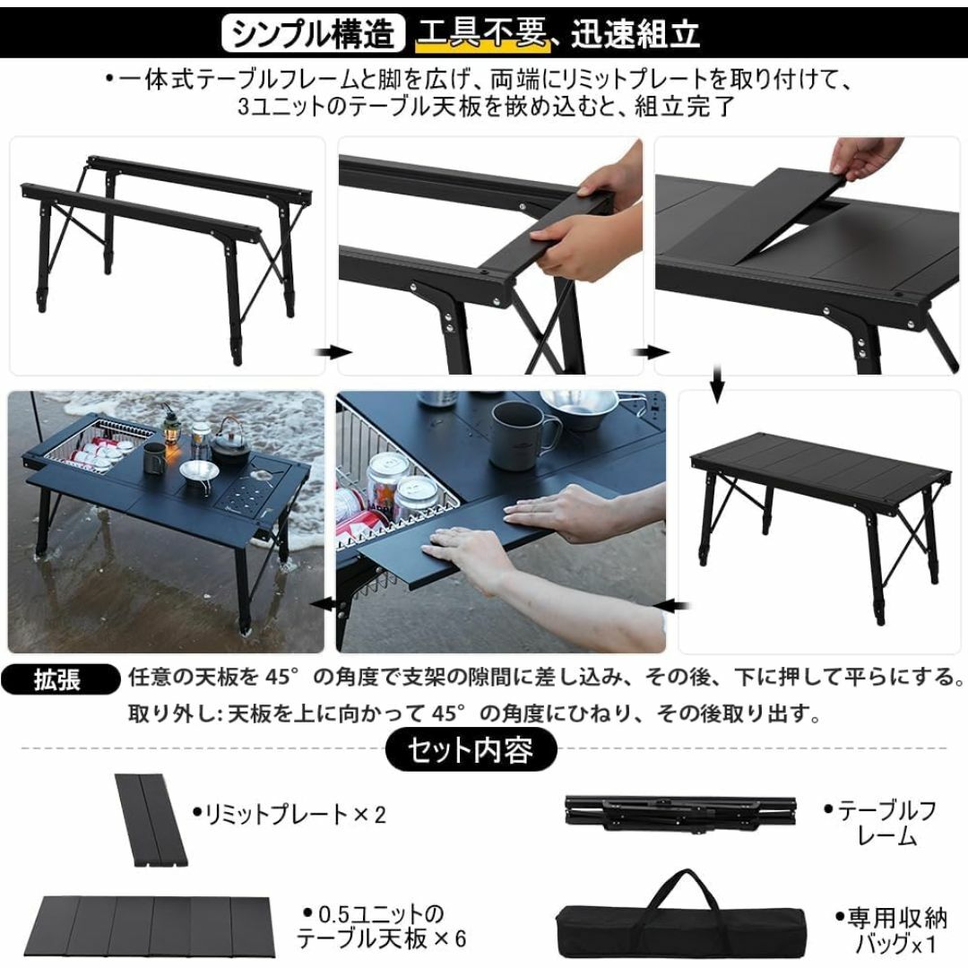DesertFox キャンプテーブル IGT テーブル 高さ調節可能 耐荷重 DesertFox キャンプテーブル IGT テーブル 高さ調節可能 耐荷重